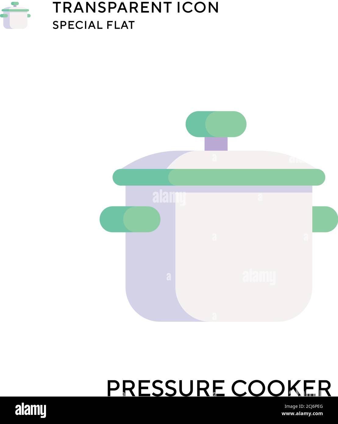 Pressure cooker vector icon. Flat style illustration. EPS 10 vector ...