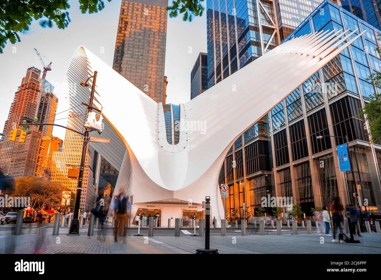 Oculus station in Lower Manhattan, the World Trade Center Stock Photo ...