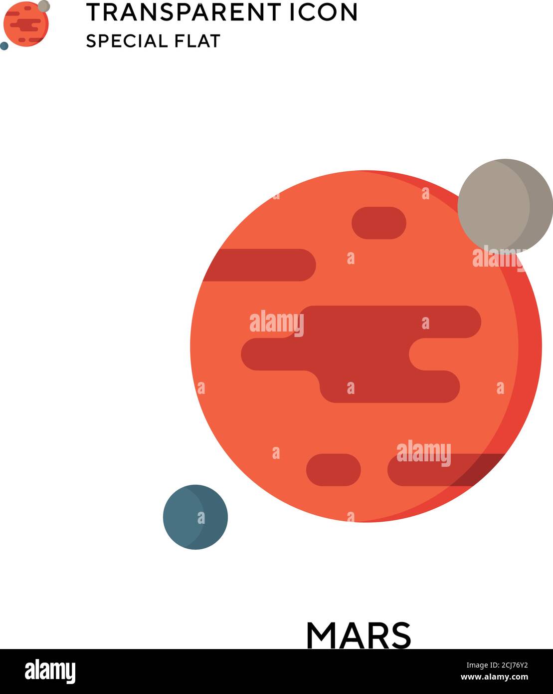 Mars vector icon. Flat style illustration. EPS 10 vector Stock Vector ...