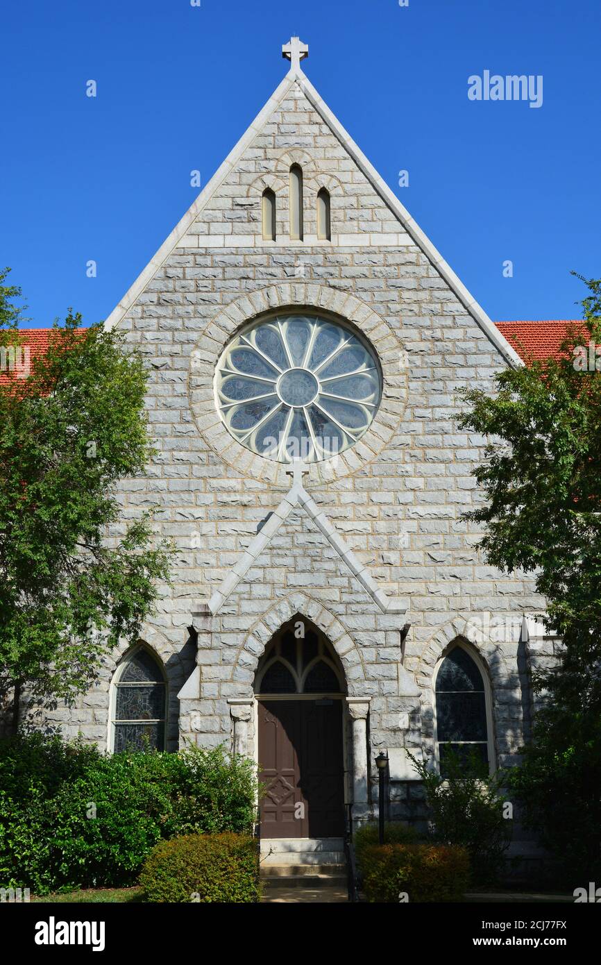 The entrance to the Good Shepherd Episcopal Church in Raleigh North ...