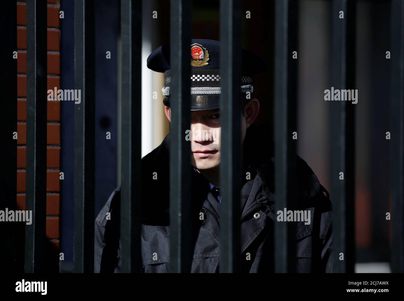 Security guard of school gate hi-res stock photography and images - Alamy