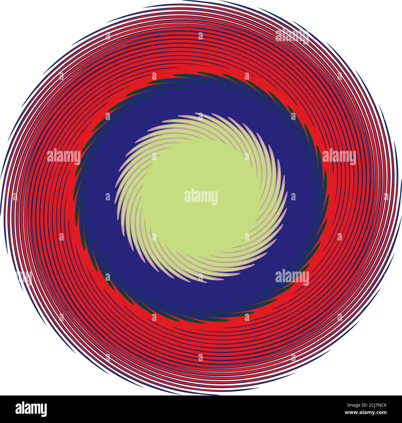 Abstract concentric, radial, concentric spiral, swirl, twirl and vortex shapes. Design elements ...