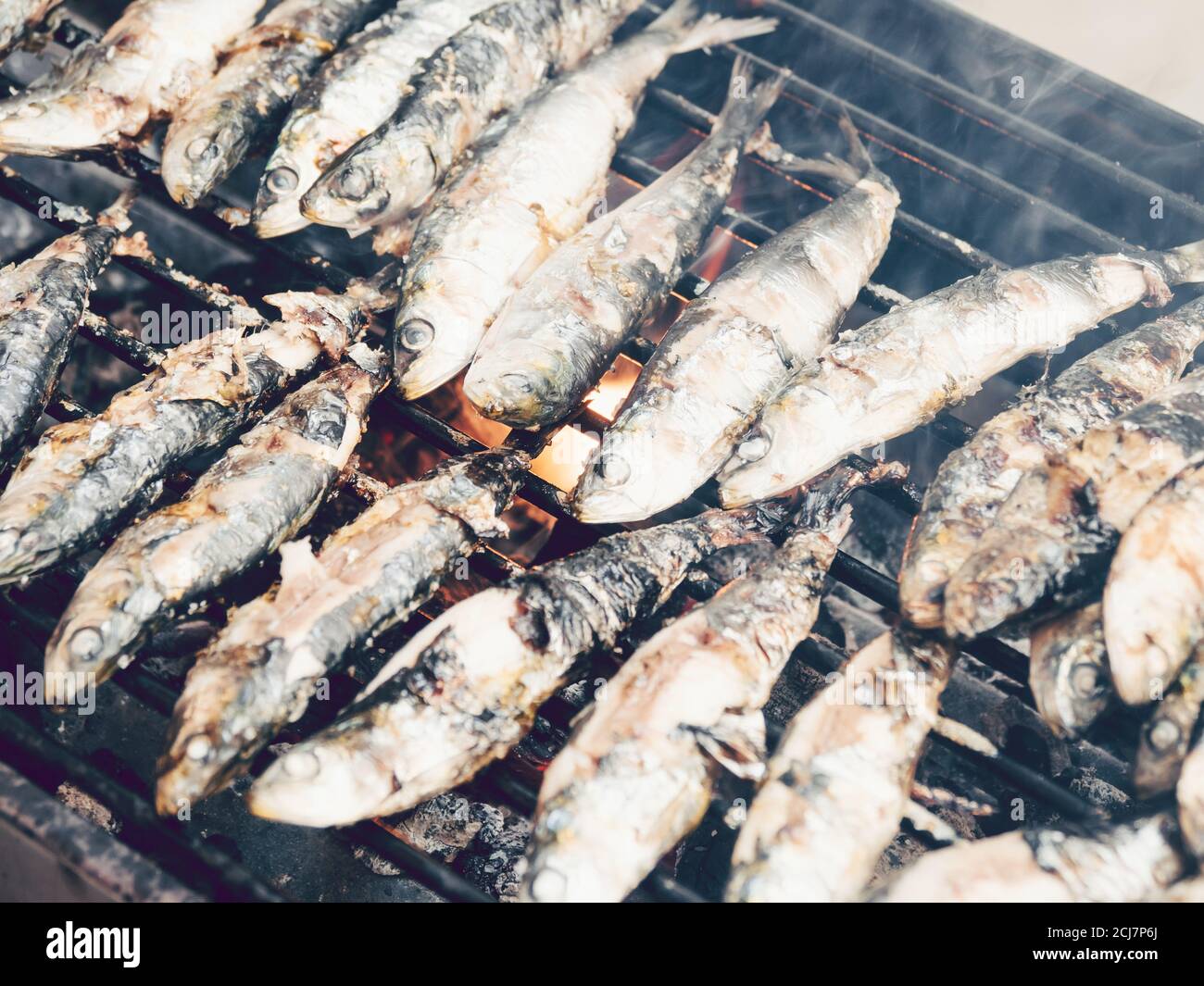 Top view grilled sardines hi-res stock photography and images - Alamy