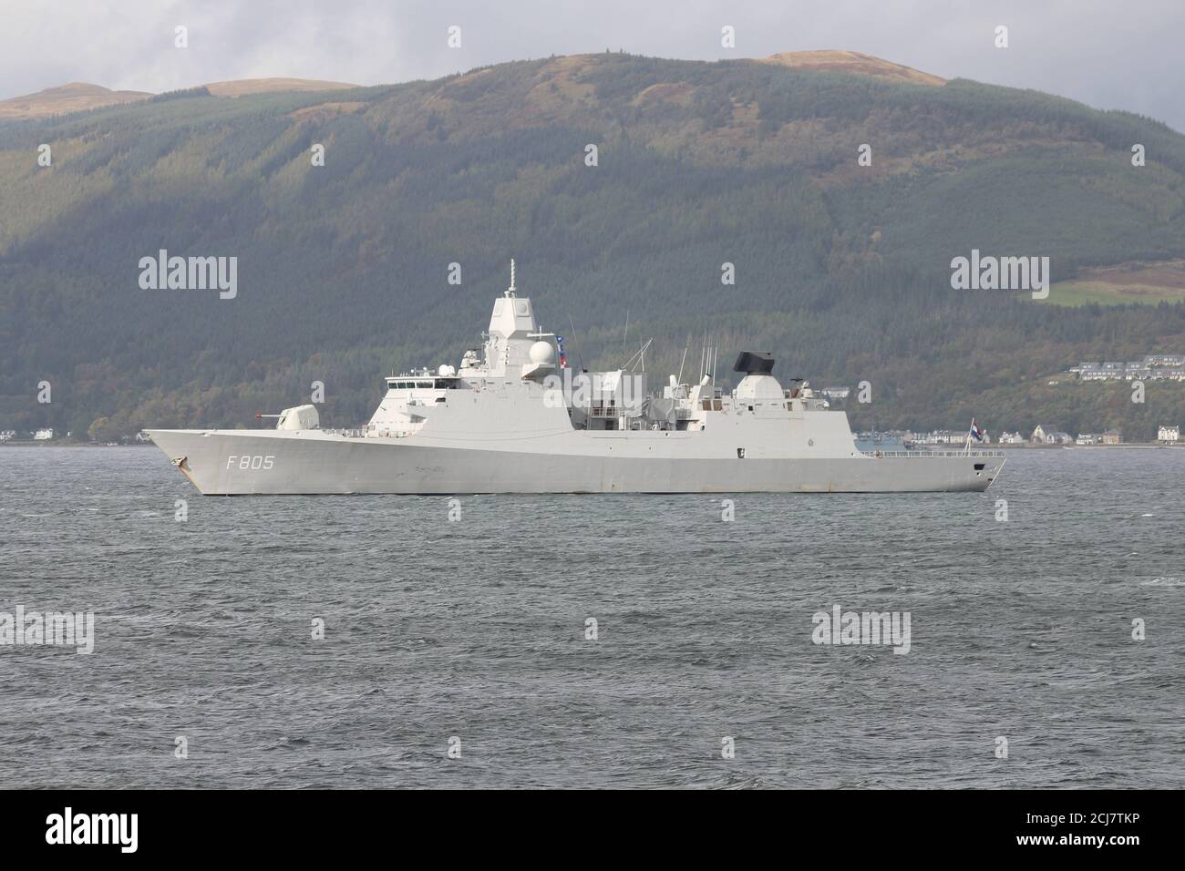 HNLMS Evertsen (F805), a De Zeven Provincien-class frigate operated by ...