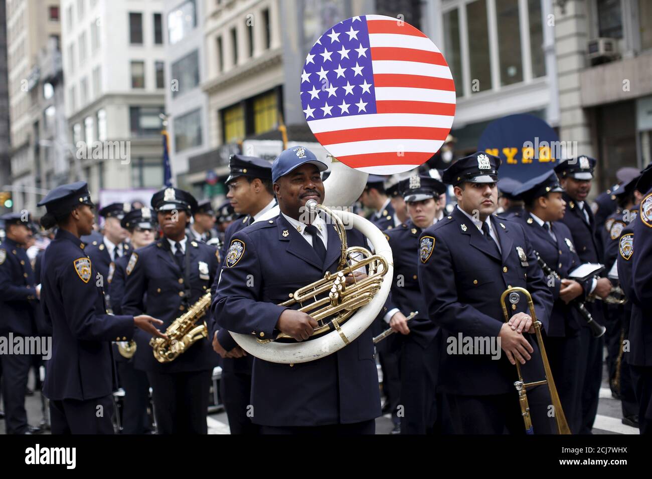Nypd marching band hi-res stock photography and images - Alamy