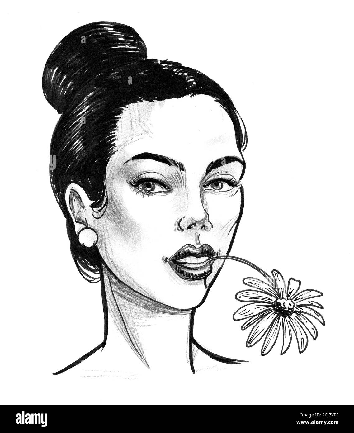 Pretty lady in face Cut Out Stock Images & Pictures - Alamy