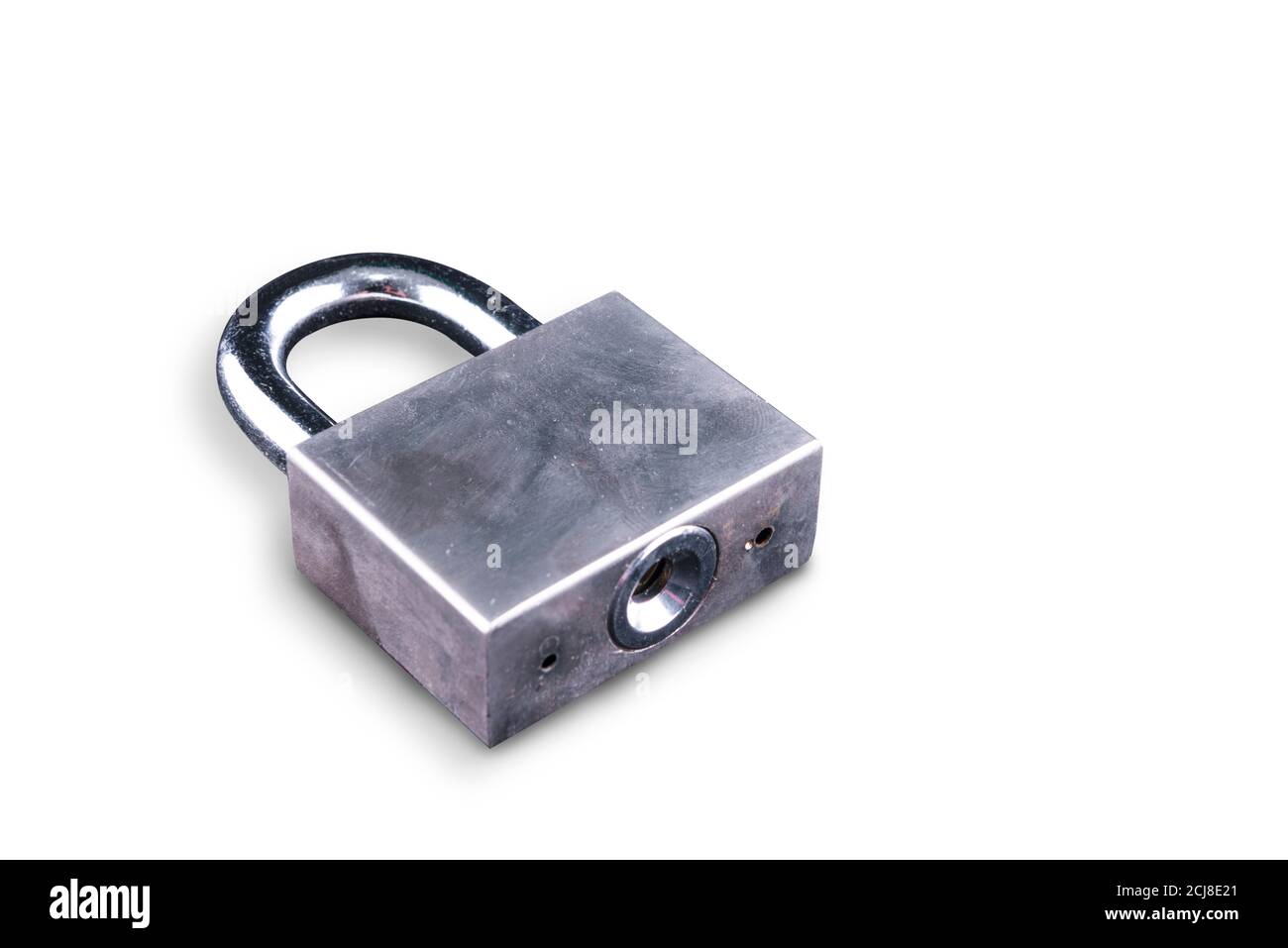 Padlock isolated over white background Stock Photo - Alamy