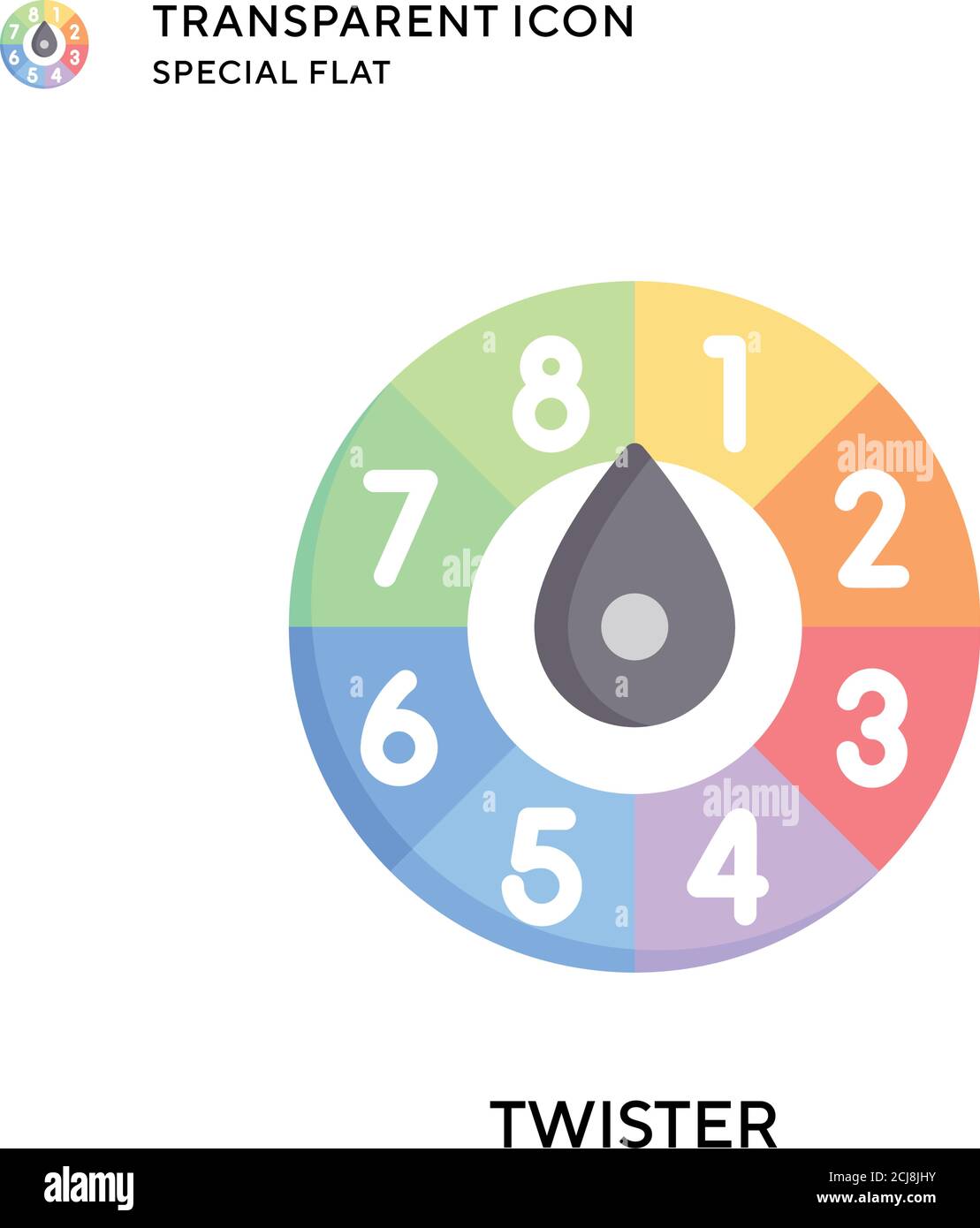 Twister vector icon. Flat style illustration. EPS 10 vector Stock ...