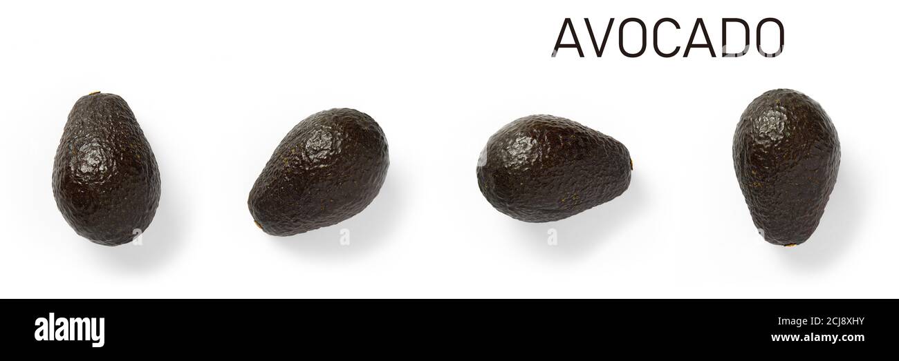 Modern creative avocado collage with simple text on solid color ...