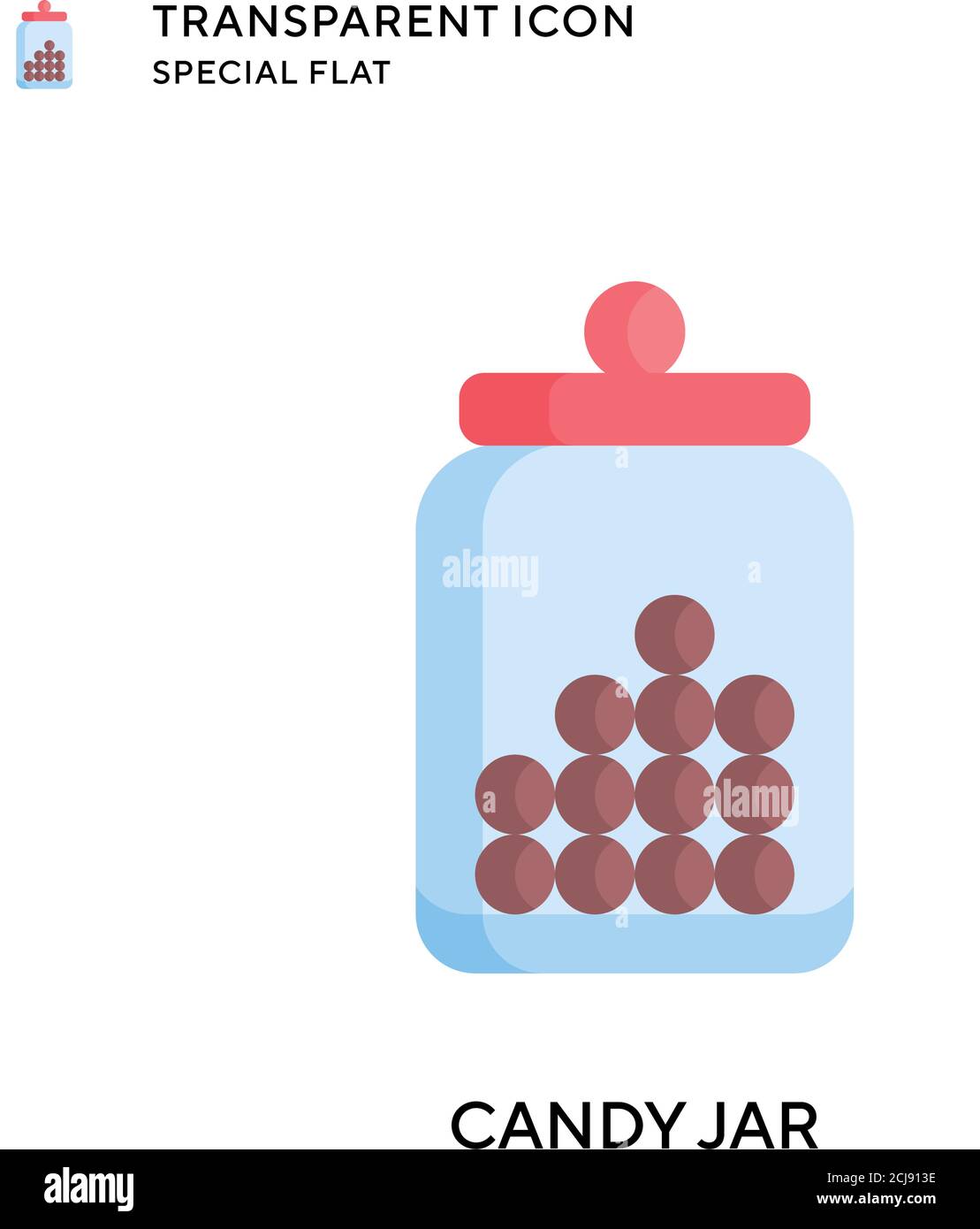 Candy jar vector icon. Flat style illustration. EPS 10 vector Stock ...