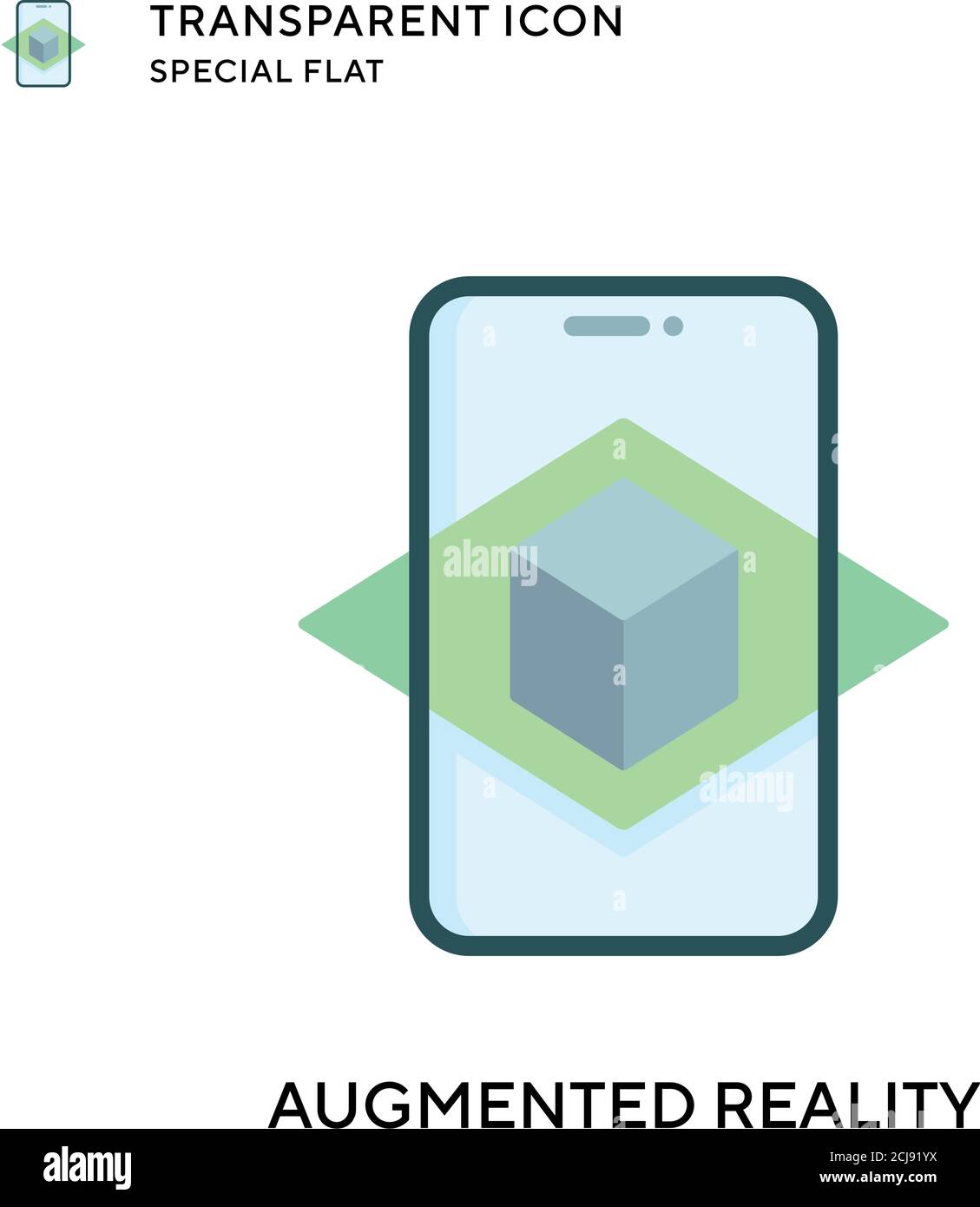 Augmented reality vector icon. Flat style illustration. EPS 10 vector ...