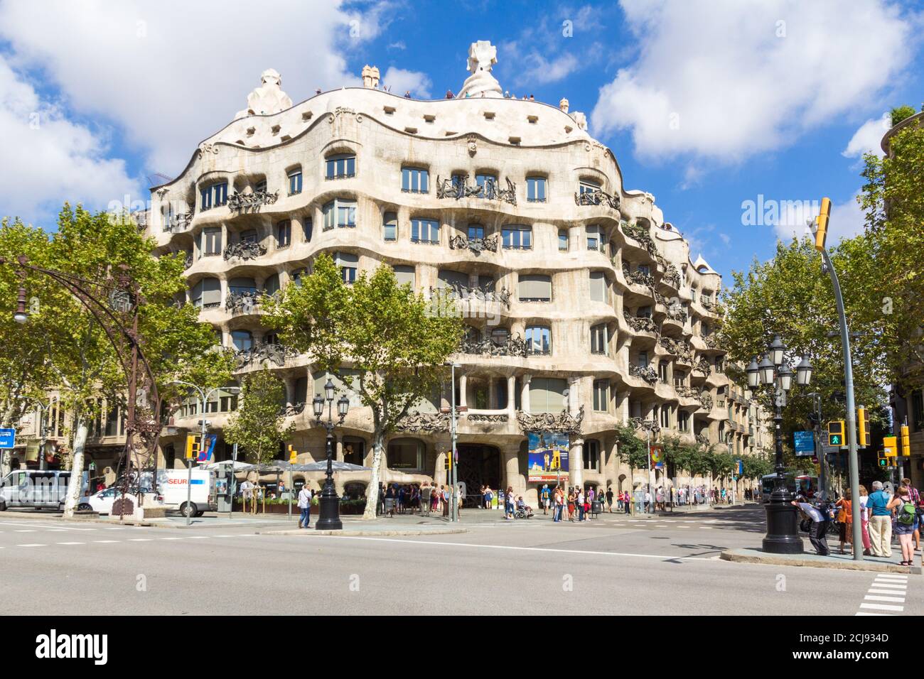 La Pedrera, a Modernista style house by Antoni Gaudi Stock Photo - Alamy