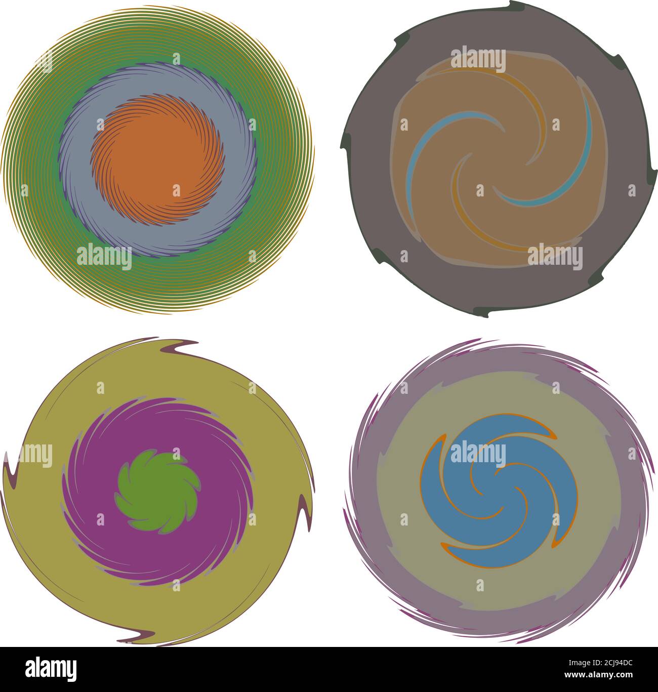 Abstract concentric, radial, concentric spiral, swirl, twirl and vortex ...