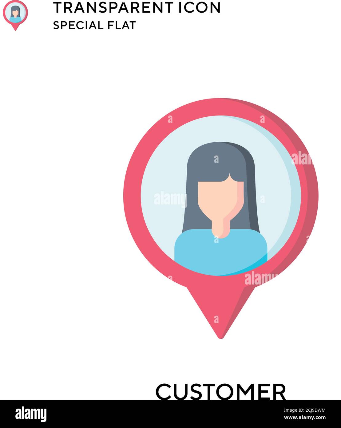 Customer vector icon. Flat style illustration. EPS 10 vector Stock ...