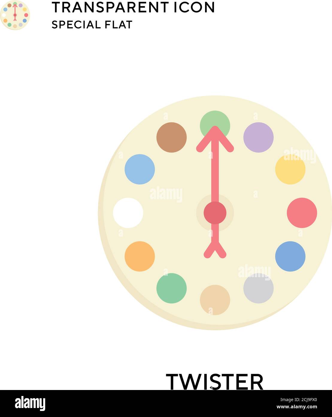 Twister vector icon. Flat style illustration. EPS 10 vector Stock ...