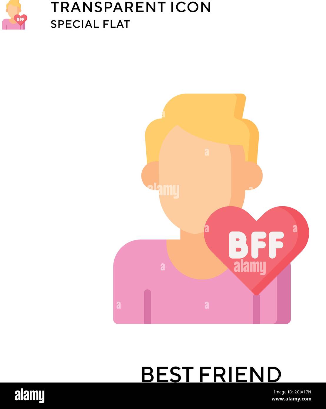 Best friend vector icon. Flat style illustration. EPS 10 vector Stock ...