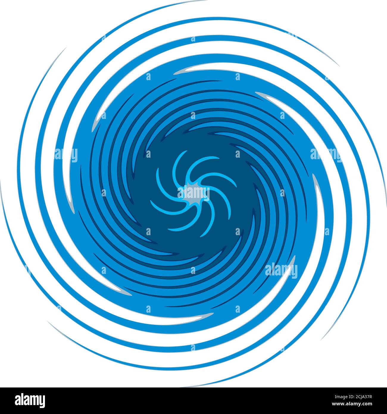 Abstract concentric, radial, concentric spiral, swirl, twirl and vortex shapes. Design elements ...