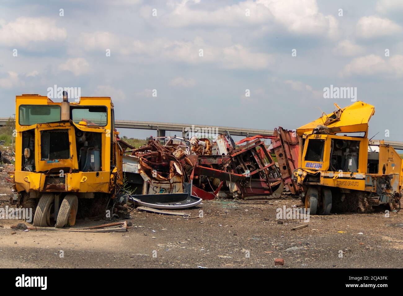 CDMX. Mexico September, 10, 2020. A huge landfill for waste disposal ...