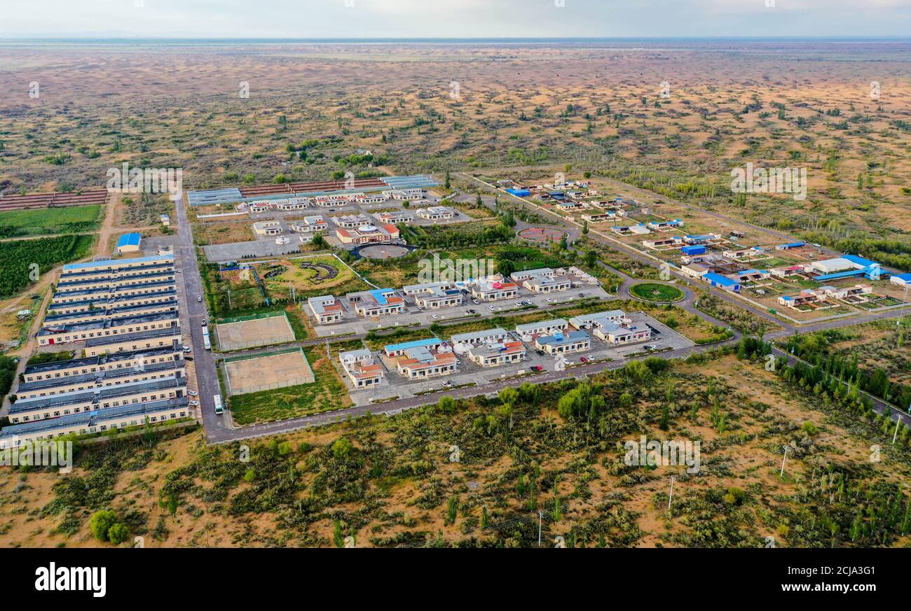 Ordos. 14th Sep, 2020. Aerial photo taken on Sept. 14, 2020 shows a ...