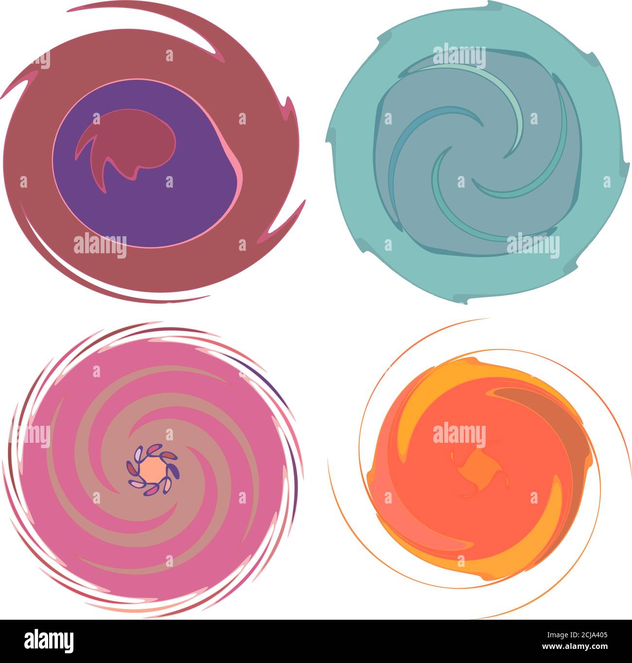 Abstract concentric, radial, concentric spiral, swirl, twirl and vortex ...