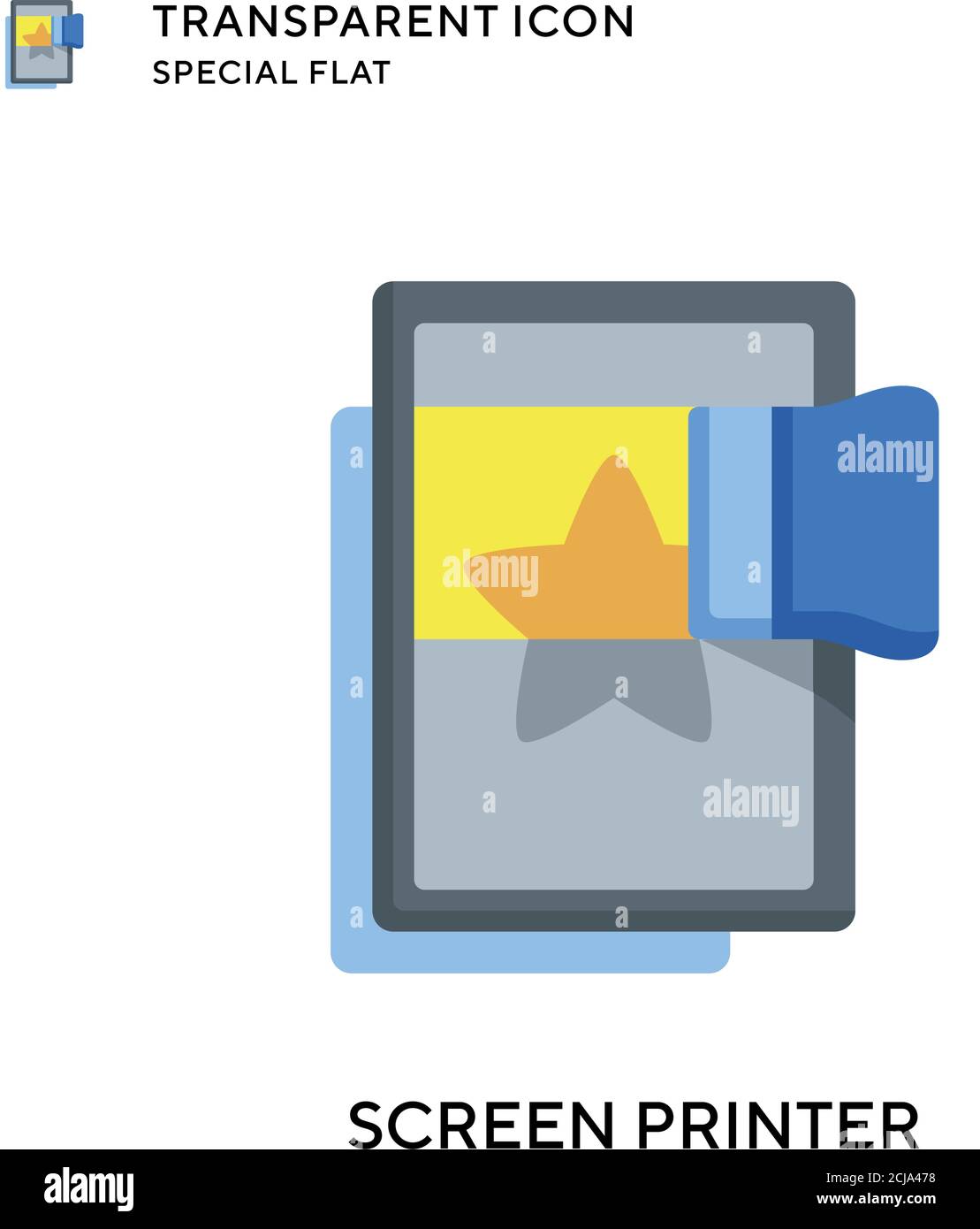 Screen printer vector icon. Flat style illustration. EPS 10 vector ...