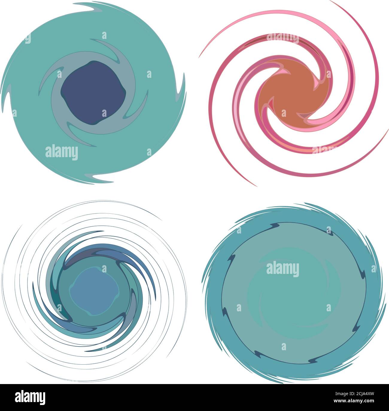 Abstract concentric, radial, concentric spiral, swirl, twirl and vortex ...