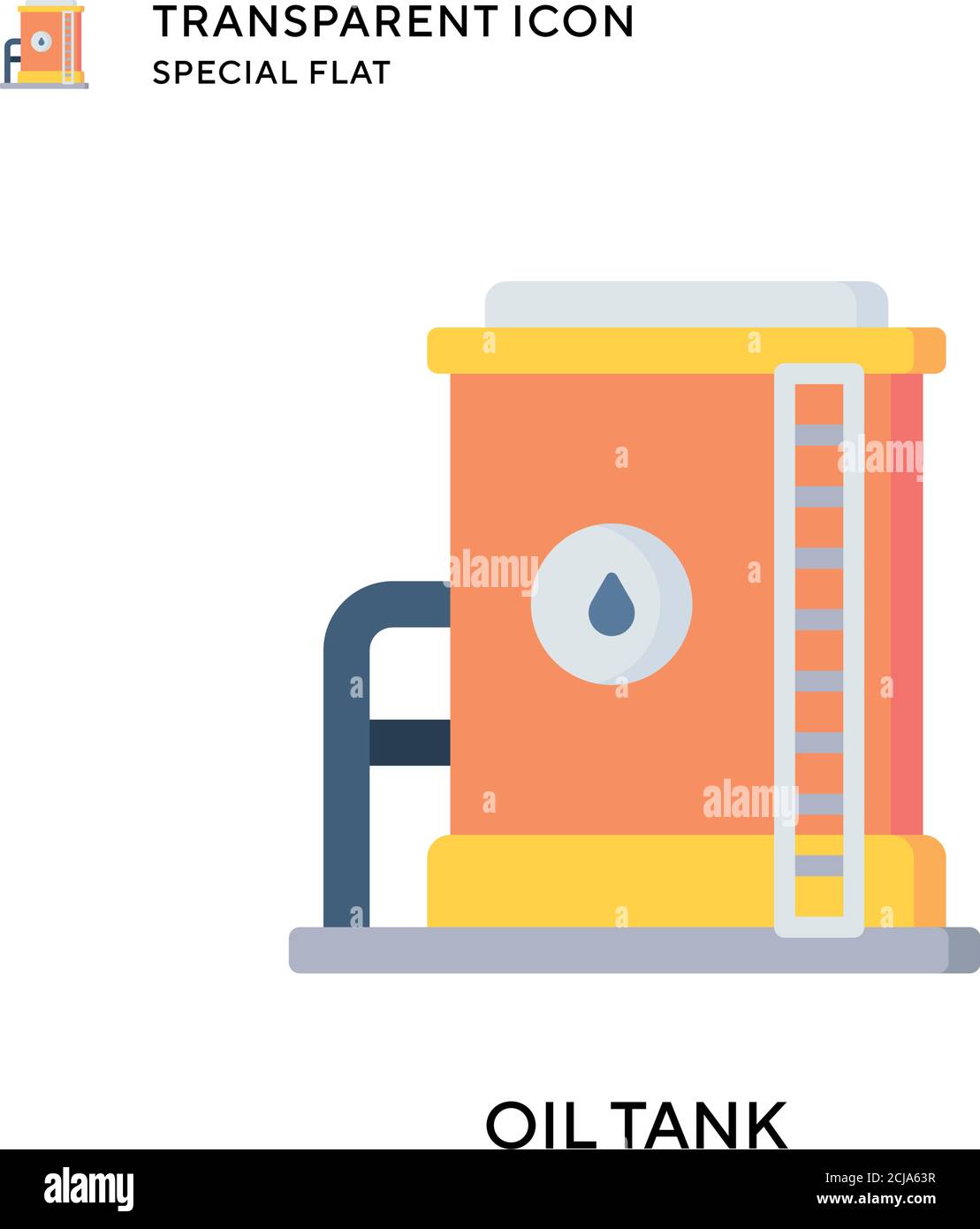Oil tank vector icon. Flat style illustration. EPS 10 vector Stock ...
