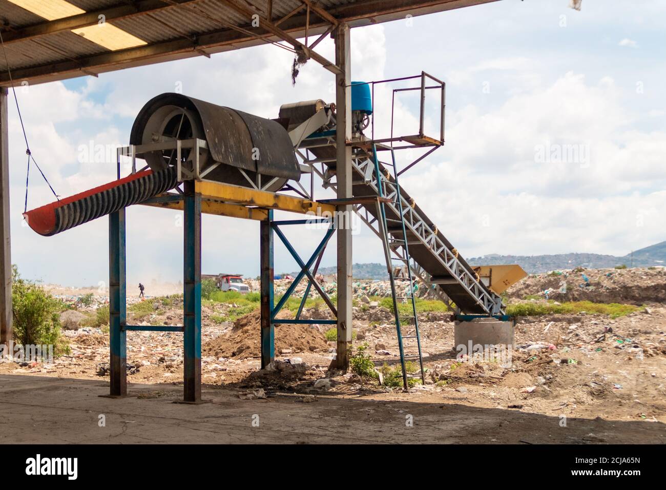 CDMX. Mexico September, 10, 2020. A huge landfill for waste disposal ...