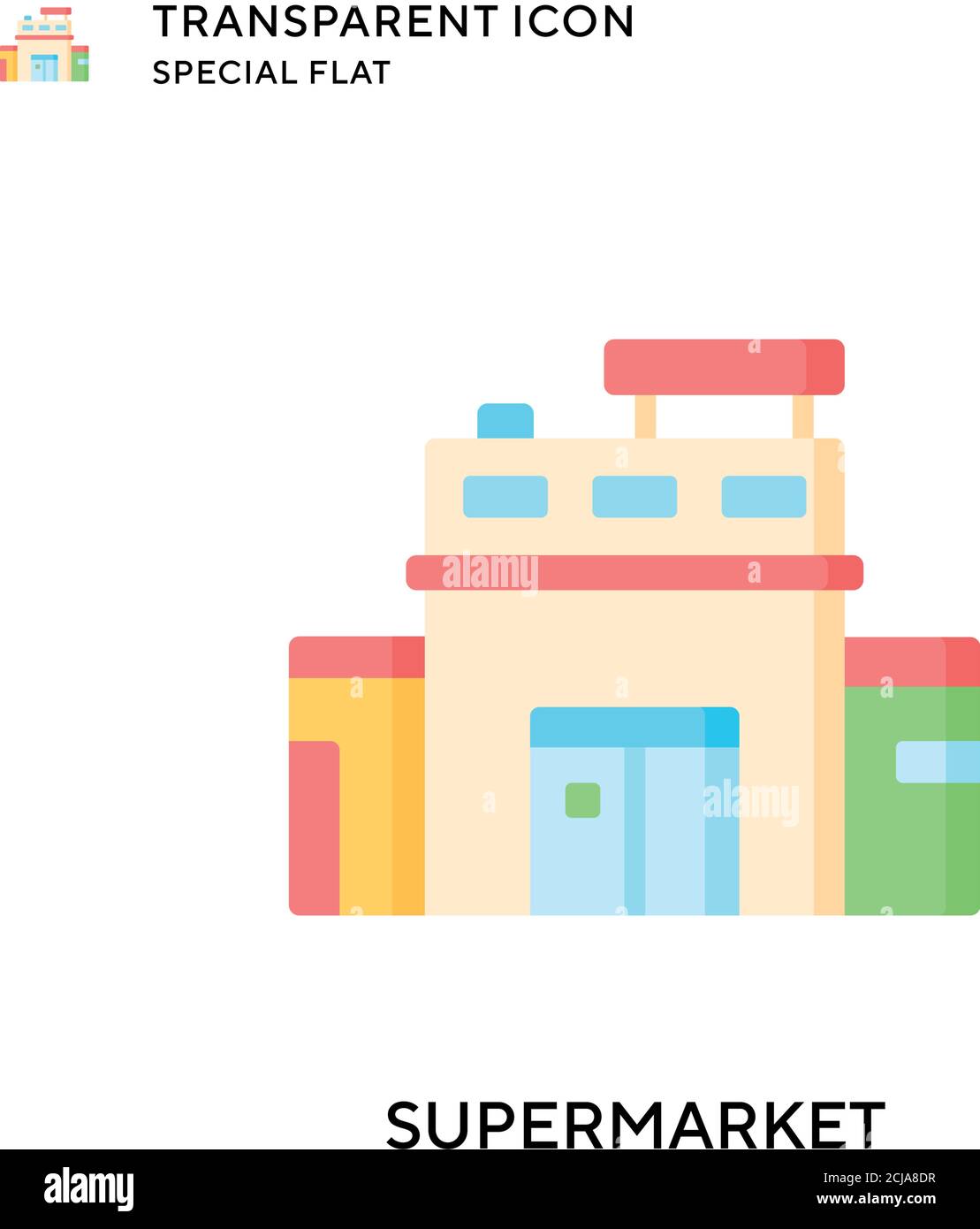 Supermarket vector icon. Flat style illustration. EPS 10 vector Stock ...