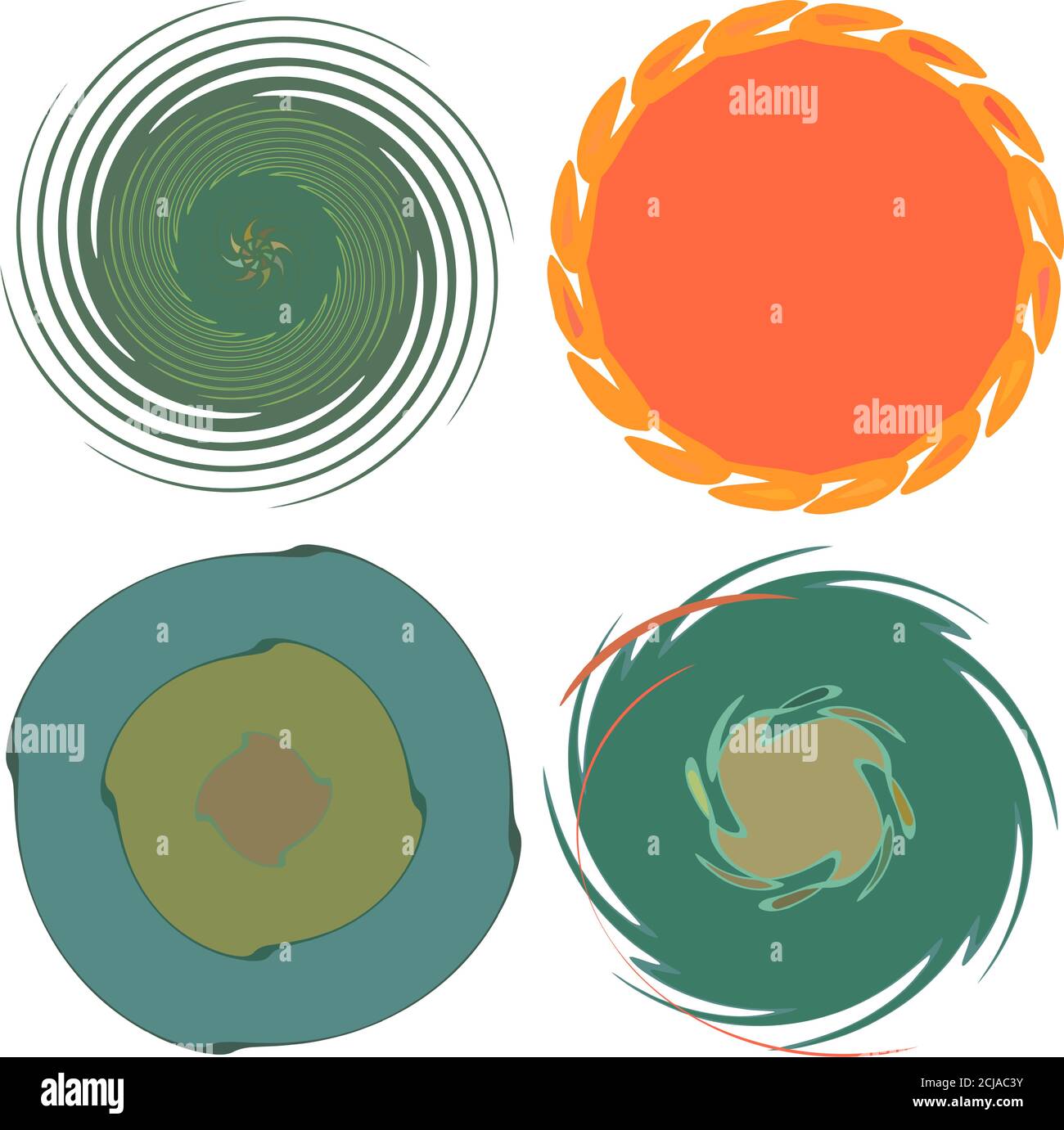 Abstract concentric, radial, concentric spiral, swirl, twirl and vortex ...