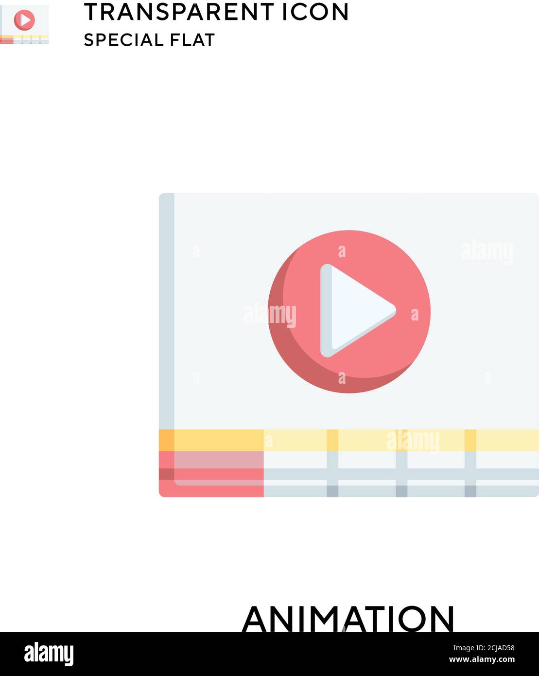 Animation vector icon. Flat style illustration. EPS 10 vector Stock ...