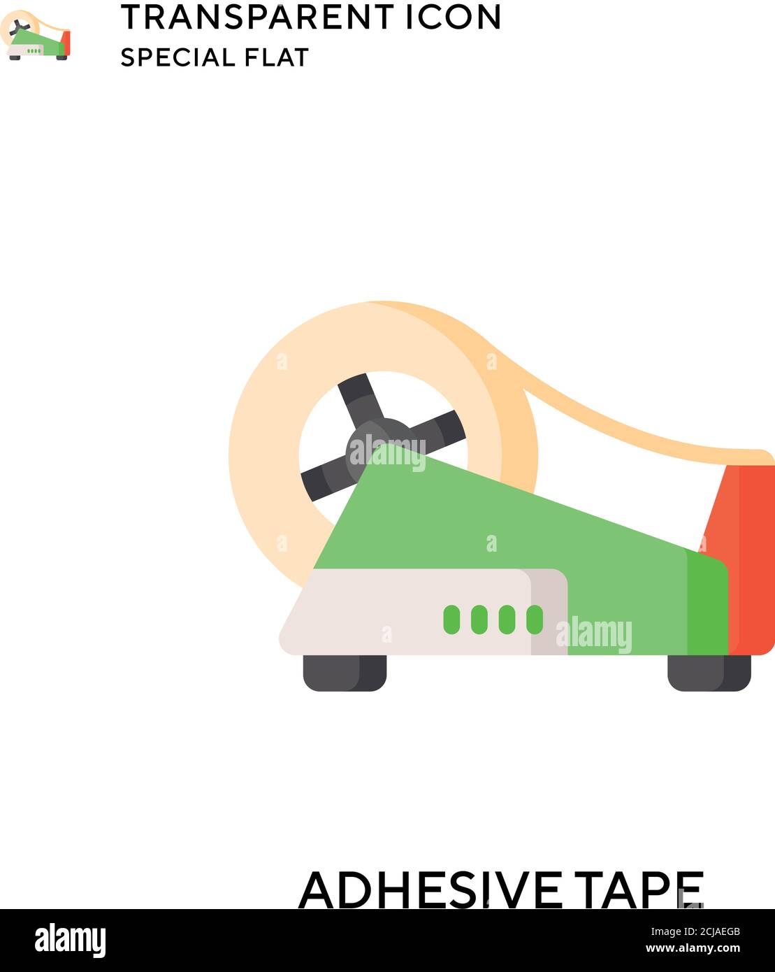 Adhesive tape vector icon. Flat style illustration. EPS 10 vector Stock ...