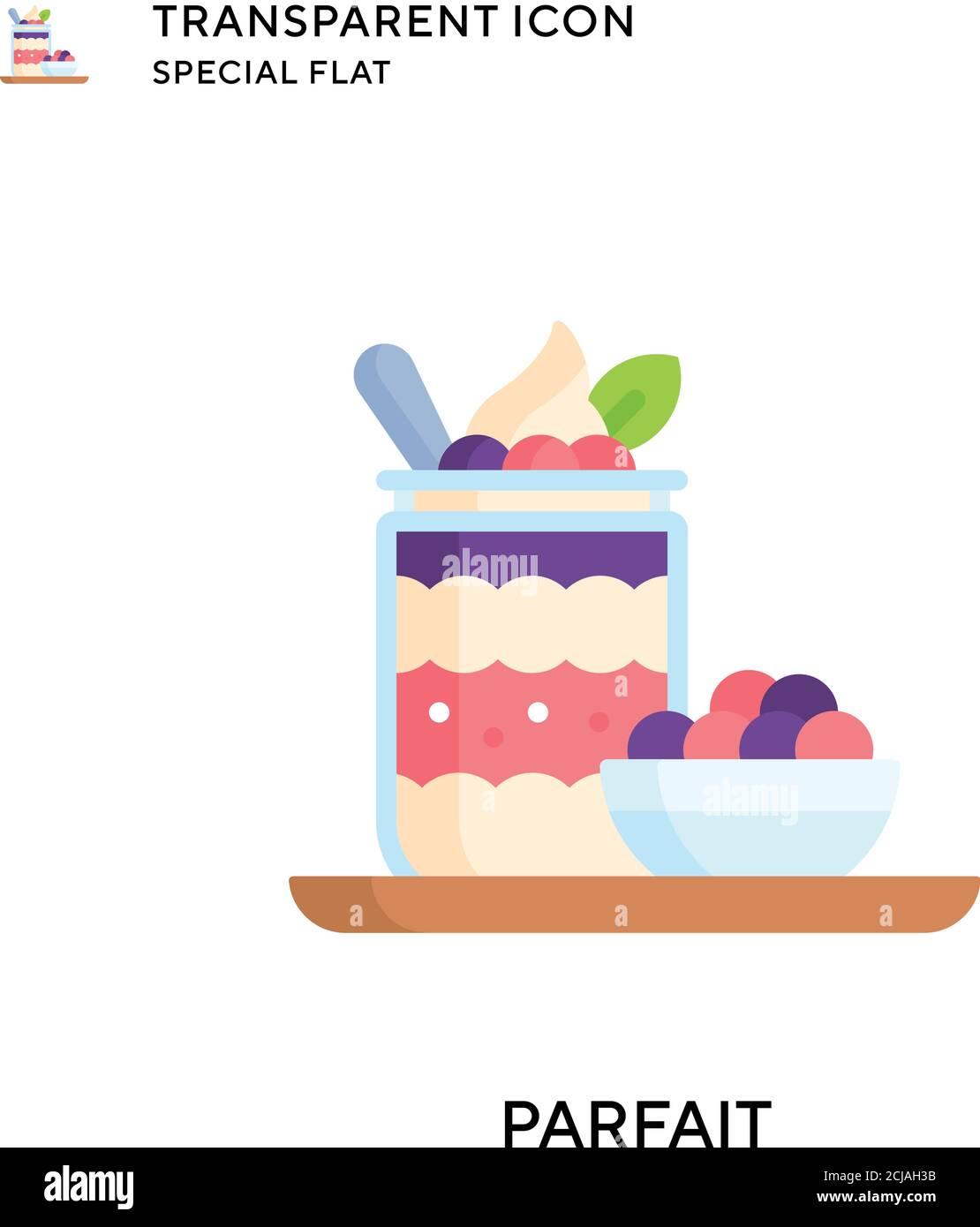 Fruit parfait Stock Vector Images - Alamy