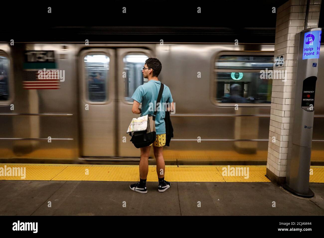 No pants subway ride new york hi-res stock photography and images - Alamy