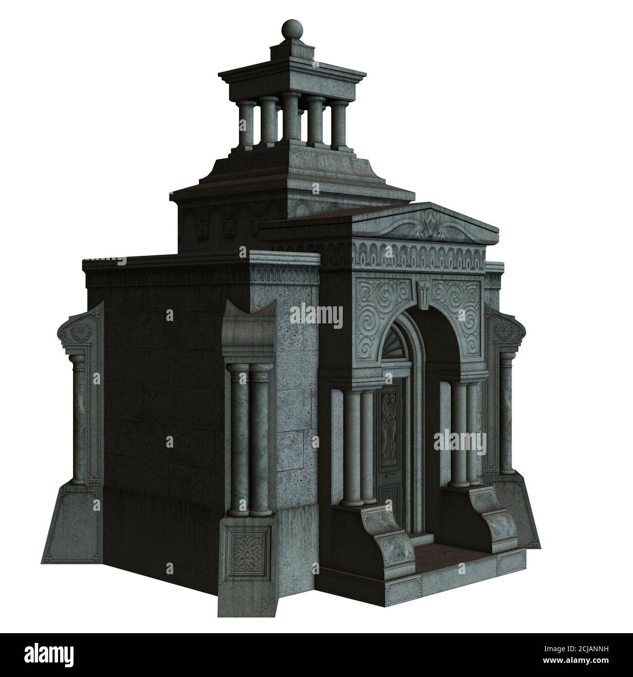 Digitally rendered old gothic crypt building, 3d illustration Stock ...