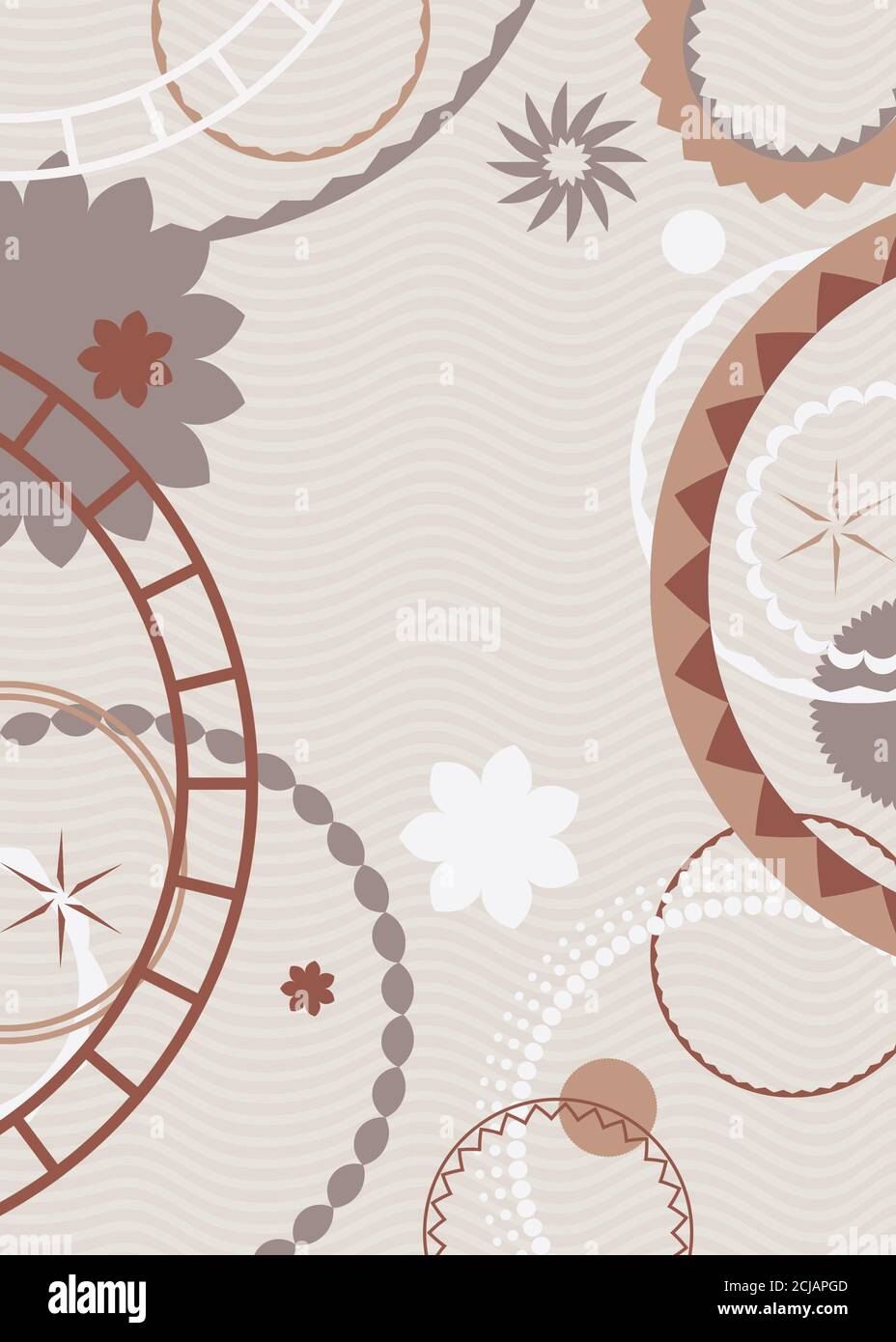 Abstract brown gray and rust red border design, abstract background of ...