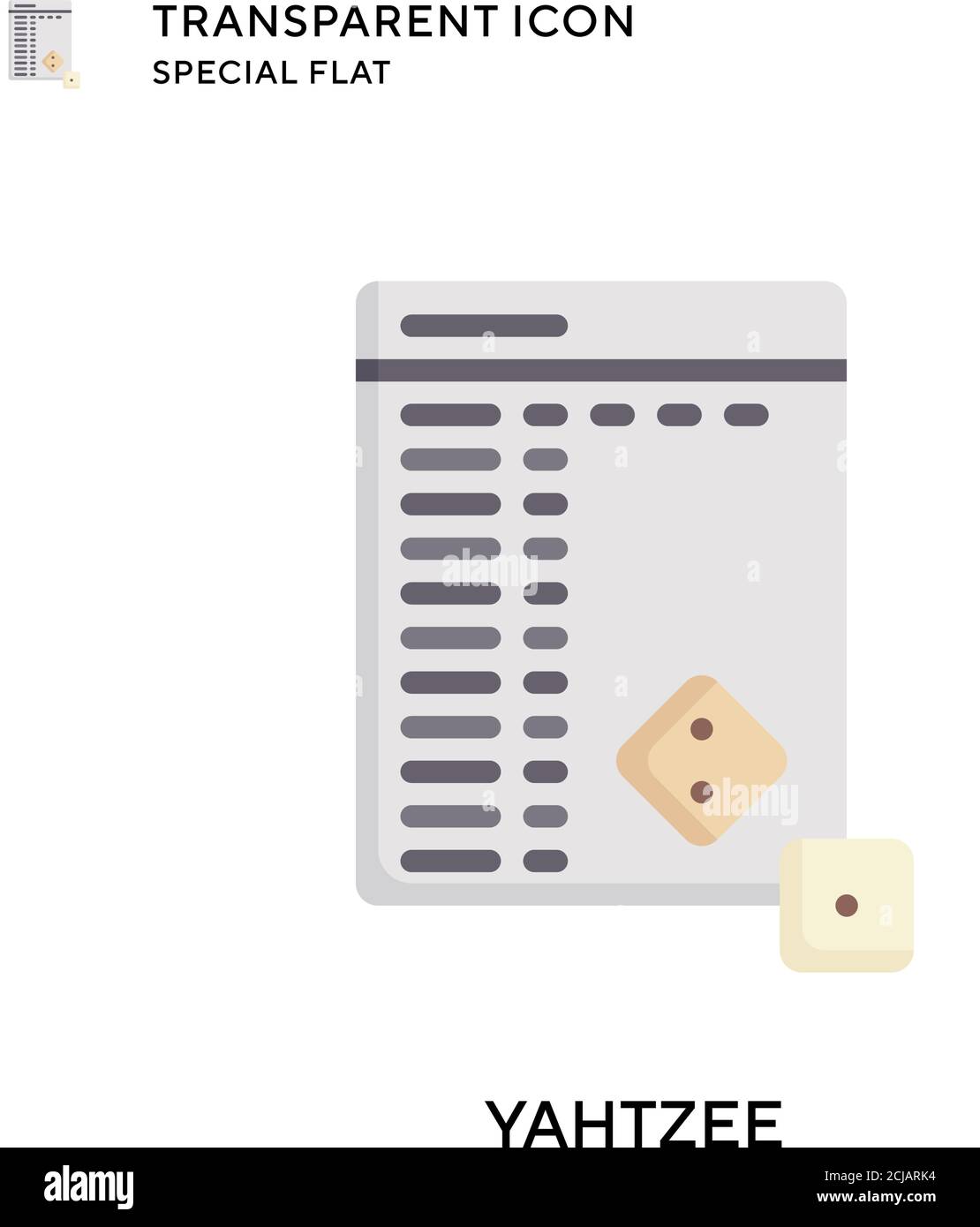 Yahtzee vector icon. Flat style illustration. EPS 10 vector Stock ...