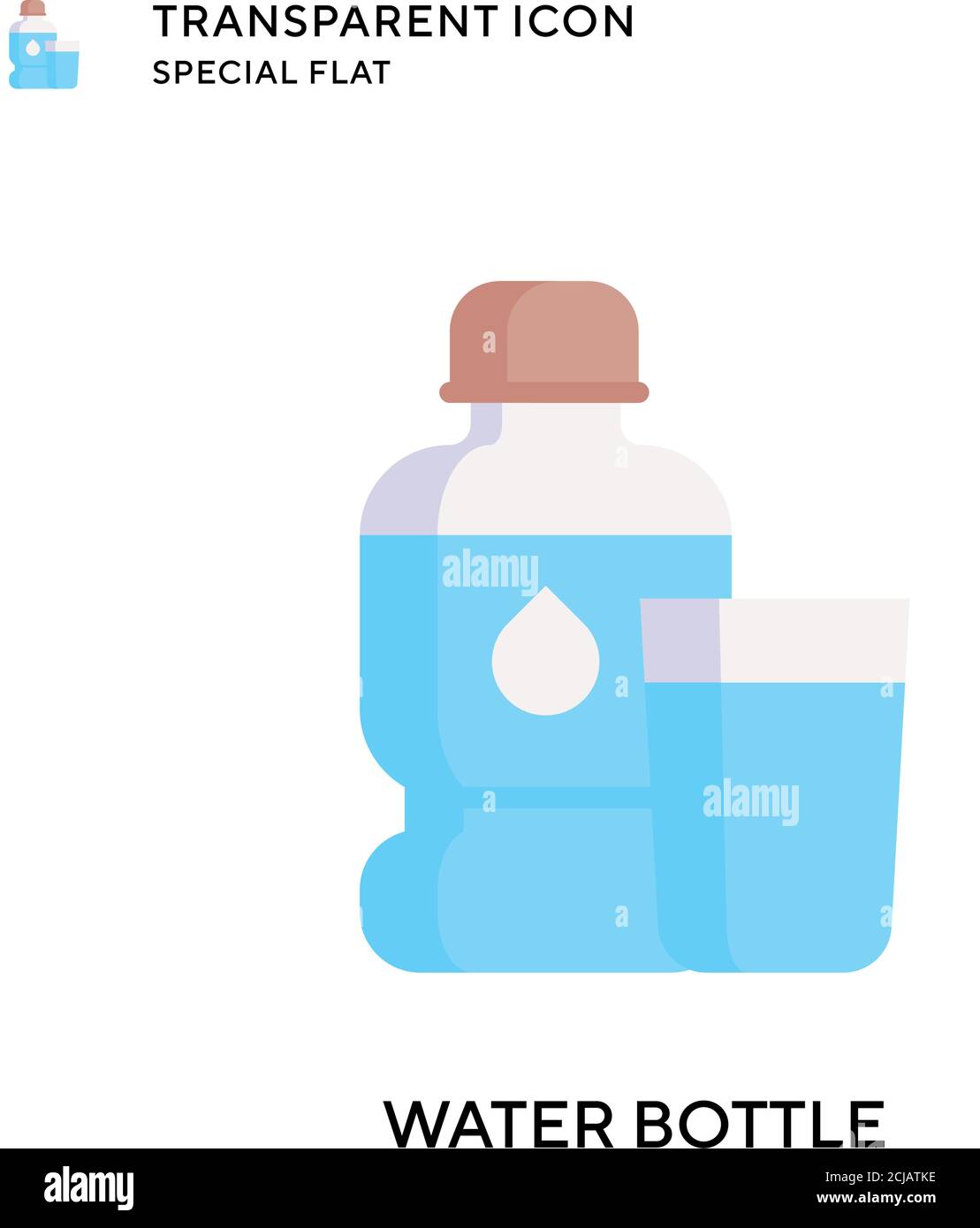 Water bottle vector icon. Flat style illustration. EPS 10 vector Stock ...