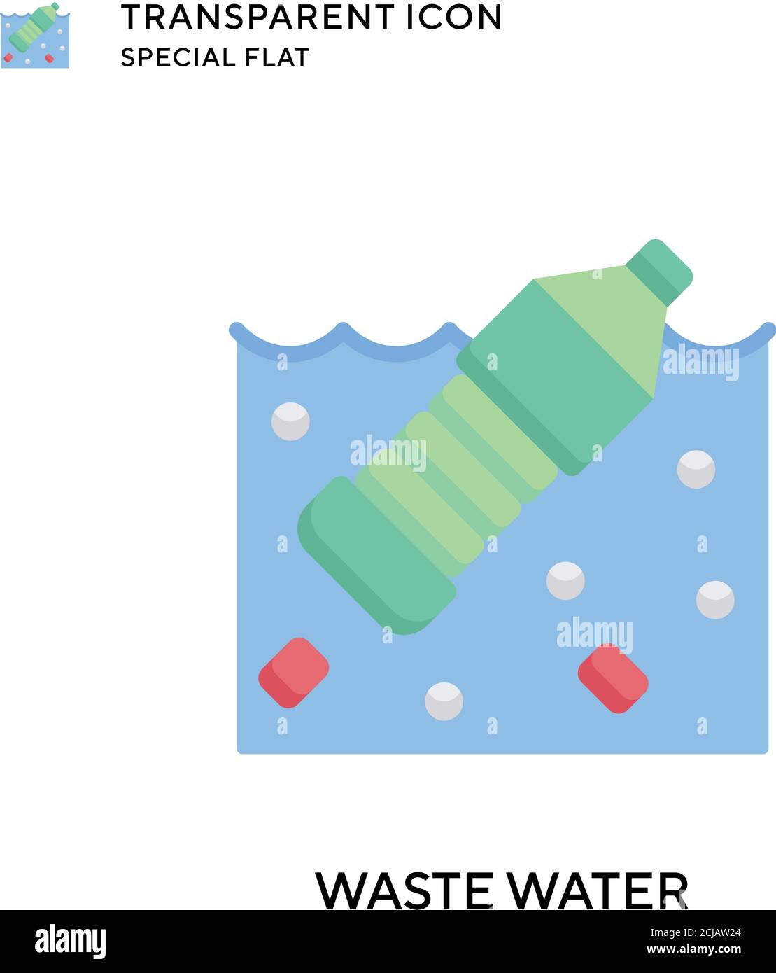 Waste water vector icon. Flat style illustration. EPS 10 vector Stock ...