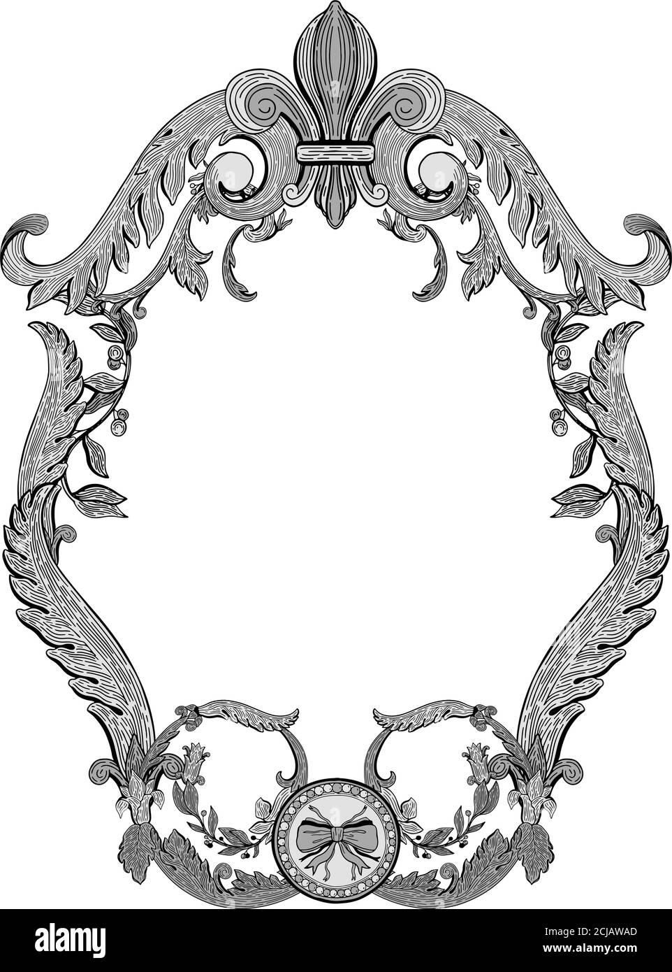 Frame ornamental decorative baroque elegant. Suitable for wedding ...