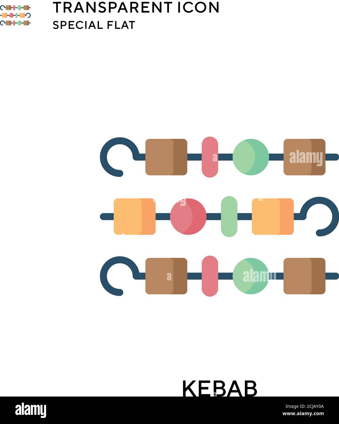 Kebab vector icon. Flat style illustration. EPS 10 vector Stock Vector ...