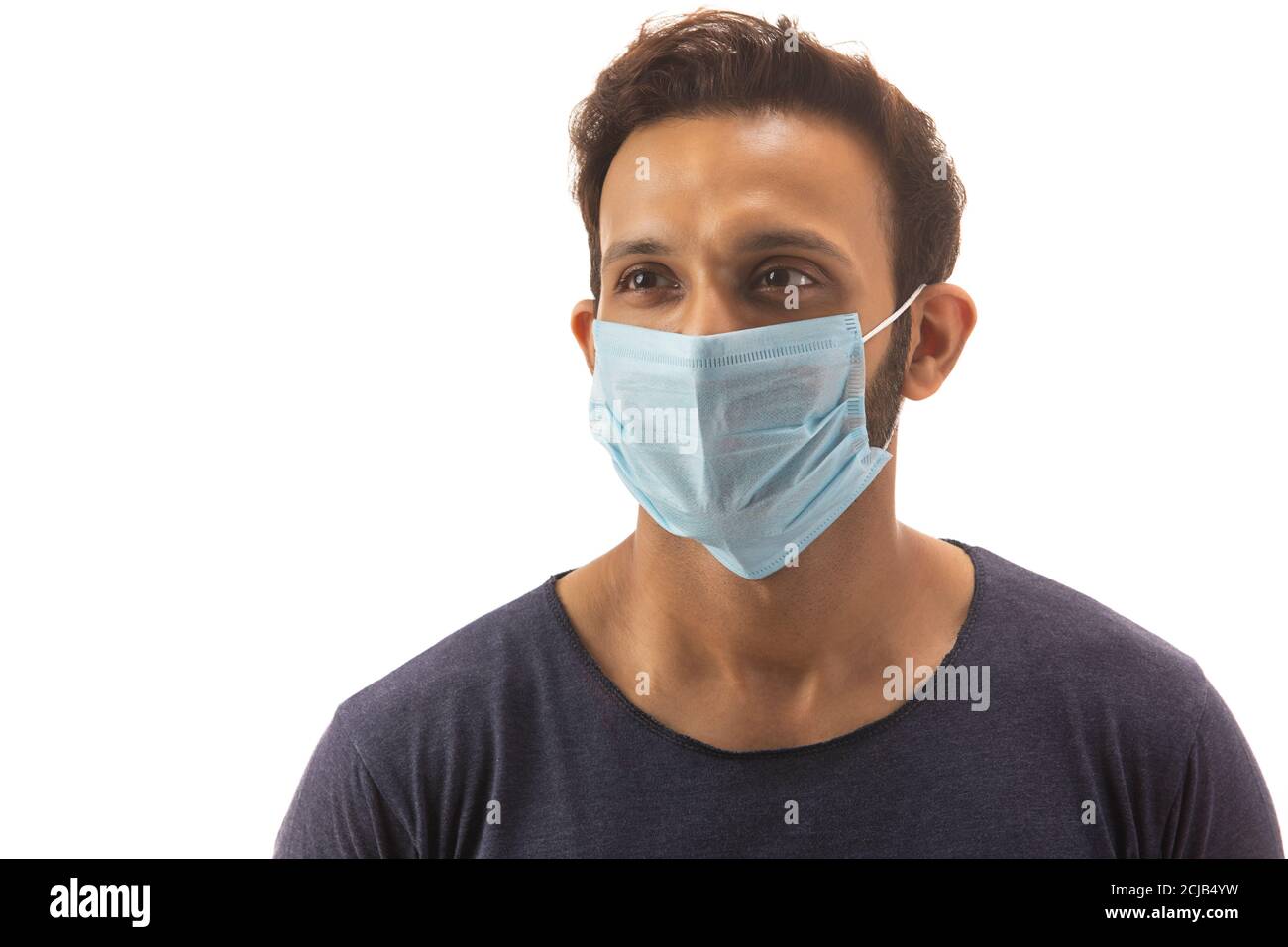 Wearing a light blue face mask hi-res stock photography and images - Alamy