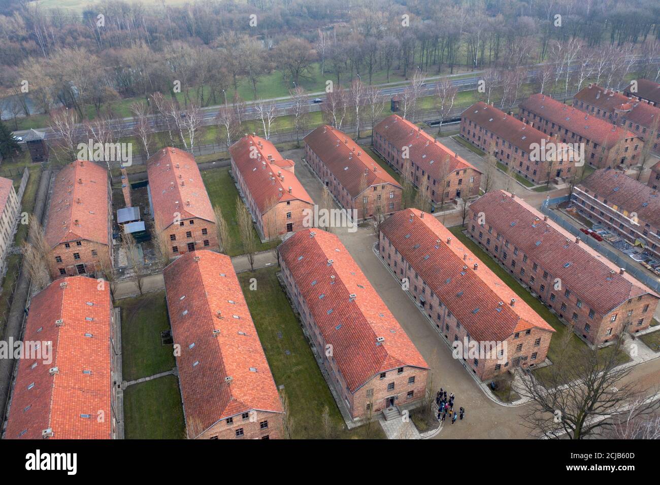 Auschwitz Concentration Camp Aerial High Resolution Stock Photography ...