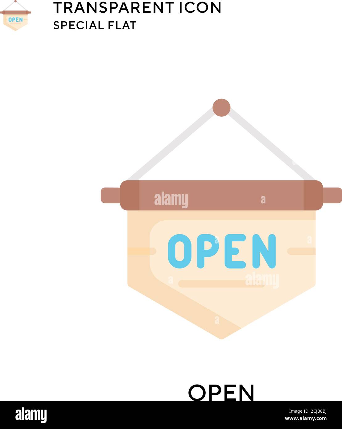 Open vector icon. Flat style illustration. EPS 10 vector Stock Vector ...