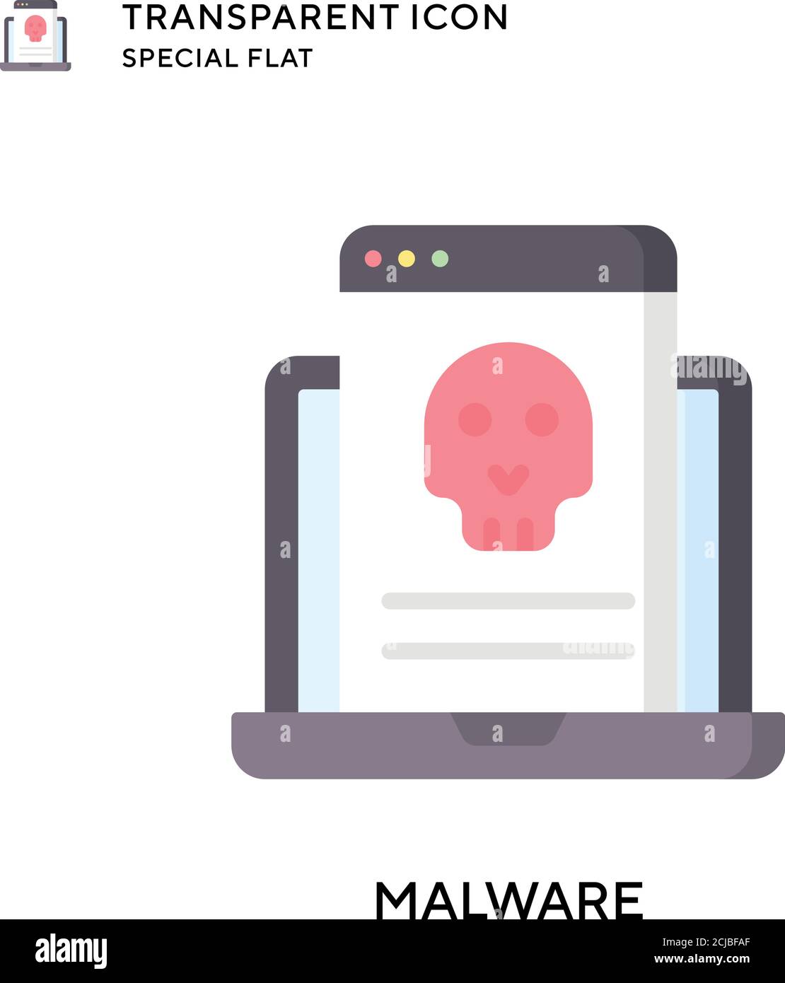 Malware vector icon. Flat style illustration. EPS 10 vector Stock ...