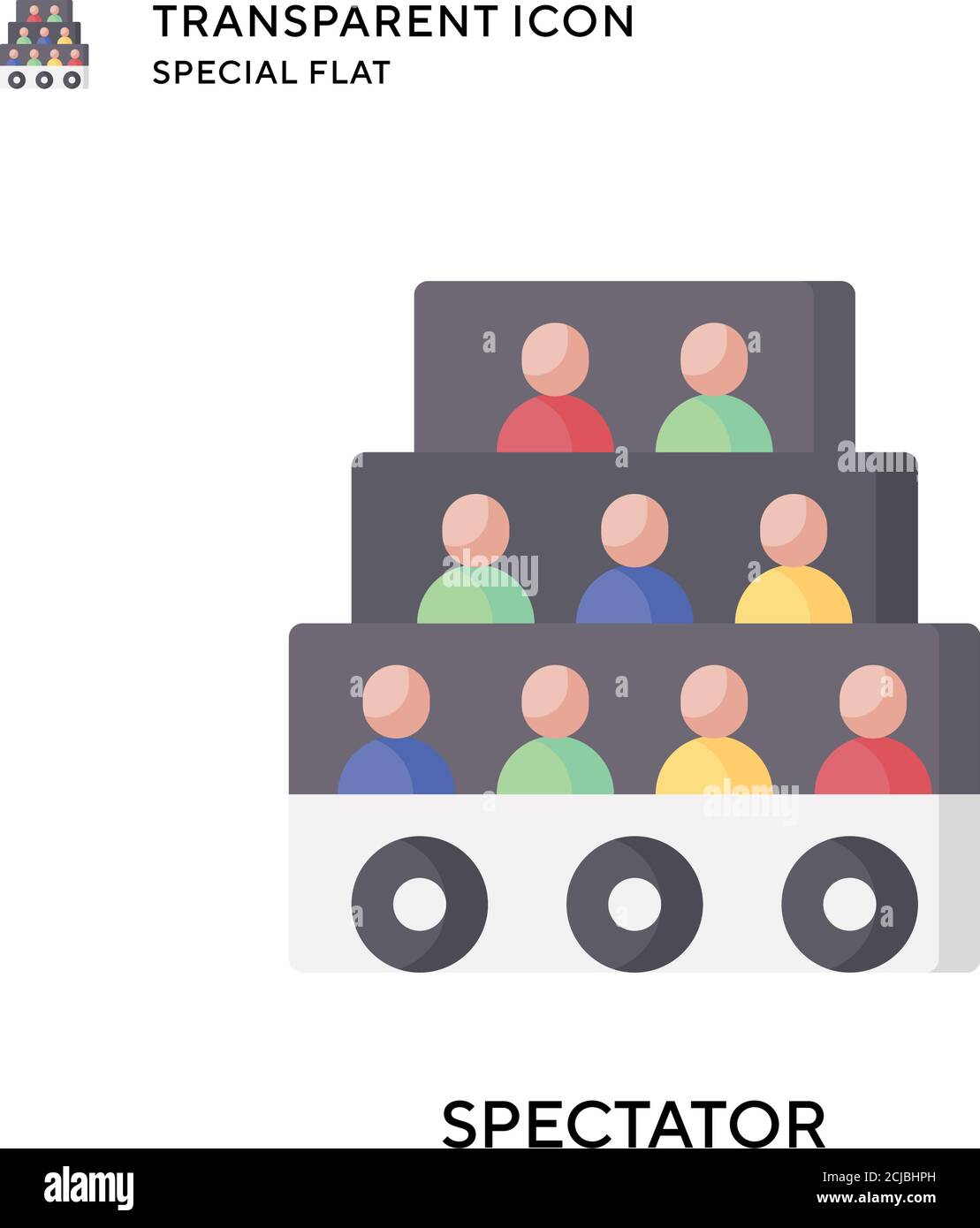 Crowd watching stage Stock Vector Images - Alamy