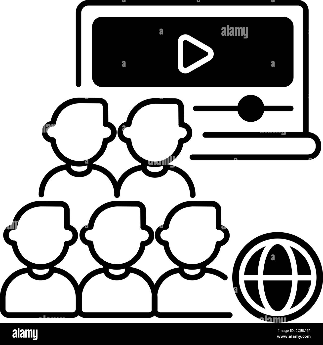 Audience black linear icon Stock Vector Image & Art - Alamy