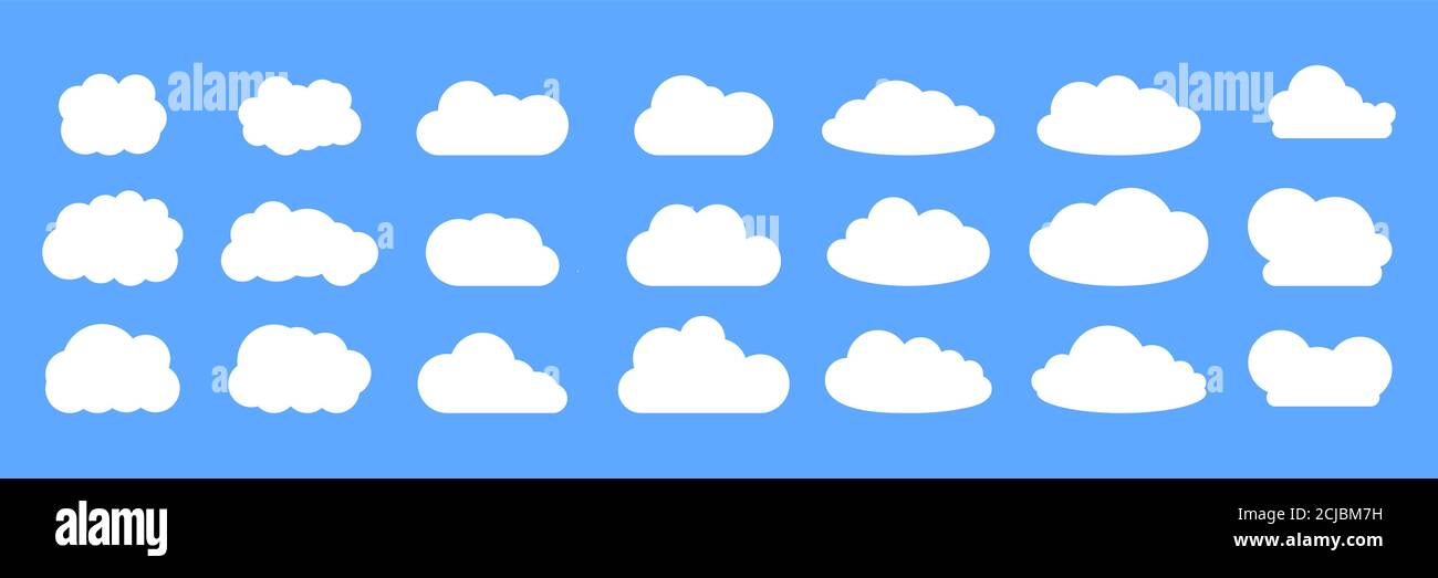 Set different shape clouds design hi-res stock photography and images ...