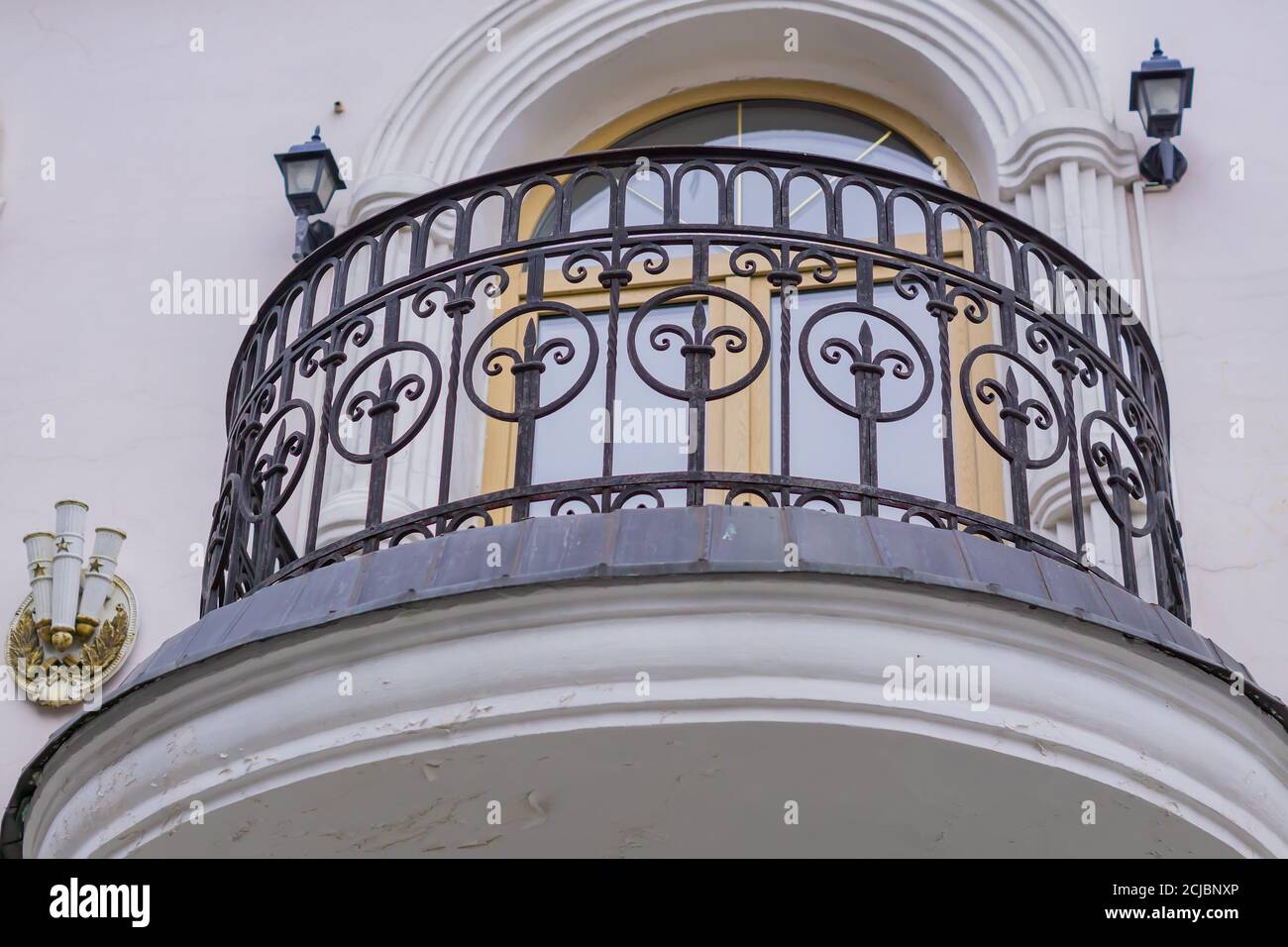 bottom view of the balcony Stock Photo - Alamy