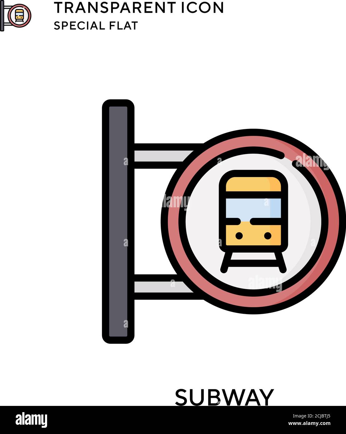 Subway vector icon. Flat style illustration. EPS 10 vector Stock Vector ...